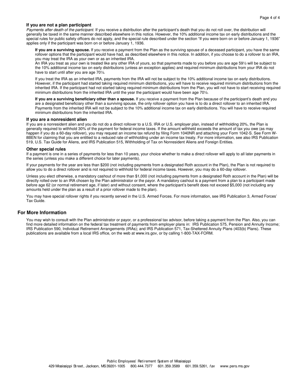 Form 5D - Fill Out, Sign Online and Download Fillable PDF, Mississippi ...