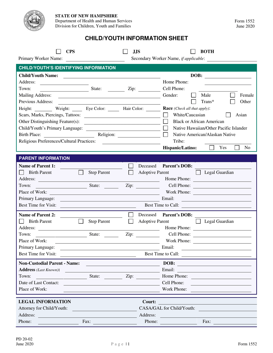 Form 1552 - Fill Out, Sign Online and Download Printable PDF, New ...