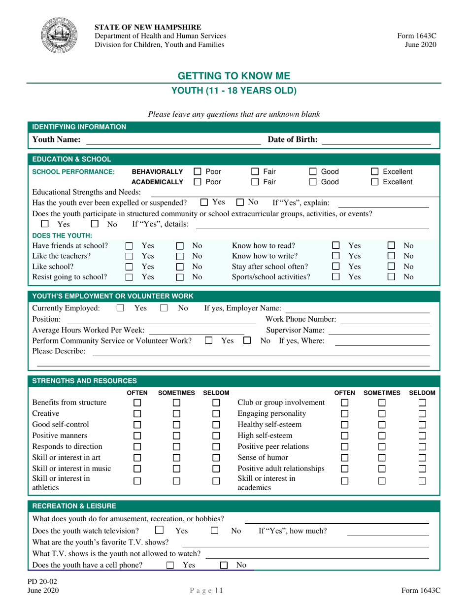 Form 1643C - Fill Out, Sign Online and Download Printable PDF, New ...