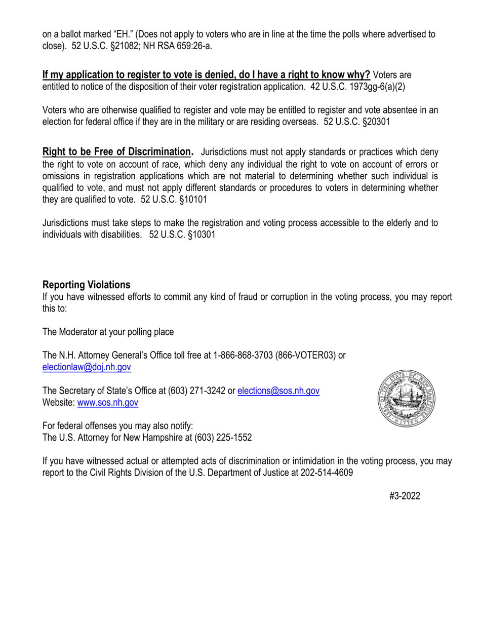 New Hampshire Election Day Registration and Nh Voter Id Law - Fill Out ... New Hampshire Election Day Registration and Nh Voter Id Law - Fill Out ...