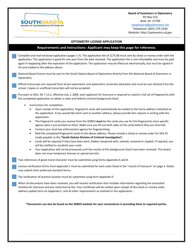South Dakota Optometry License Application - Fill Out, Sign Online and ...
