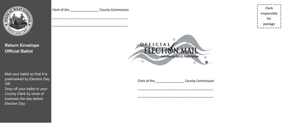West Virginia Absent Voter's Ballot Envelope No. 2 - Fill Out, Sign ...