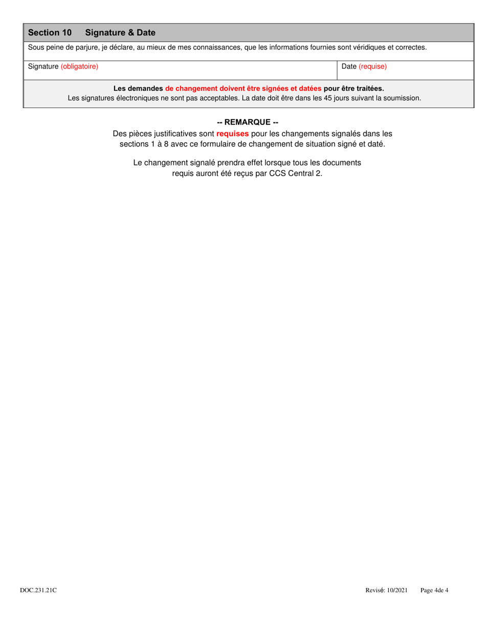 Forme DOC.231.21C - Fill Out, Sign Online and Download Fillable PDF ... Forme DOC.231.21C - Fill Out, Sign Online and Download Fillable PDF ...