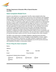 Michigan State Complaint Model Form - Fill Out, Sign Online and ...