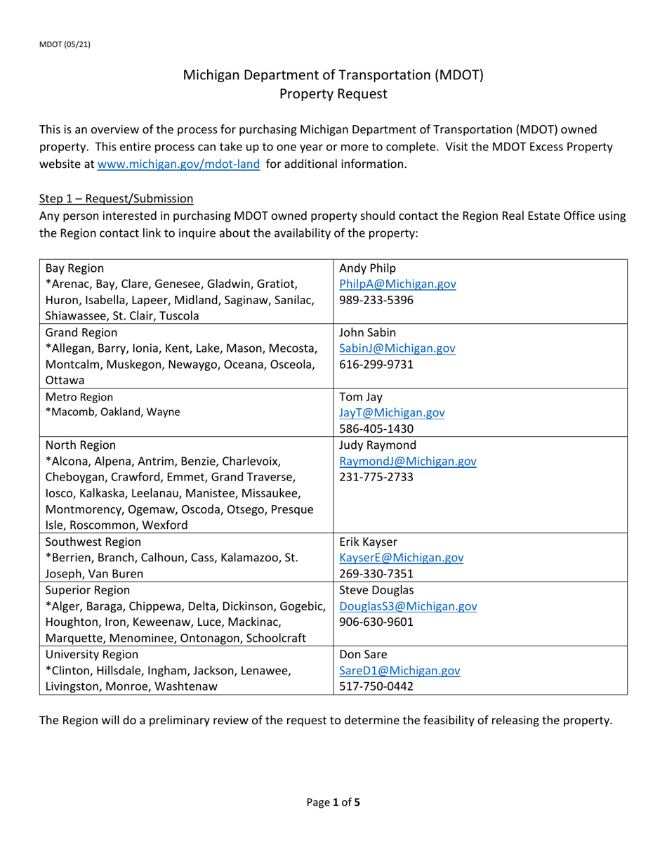 Michigan Property Request - Fill Out, Sign Online and Download PDF ...