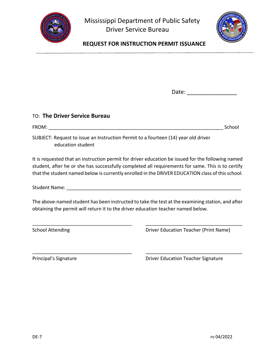Form DE-7 - Fill Out, Sign Online and Download Fillable PDF ...