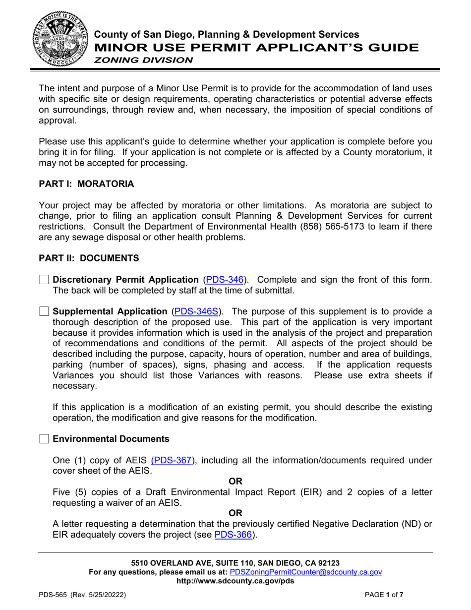 Form PDS-565 - Fill Out, Sign Online and Download Printable PDF, County ...