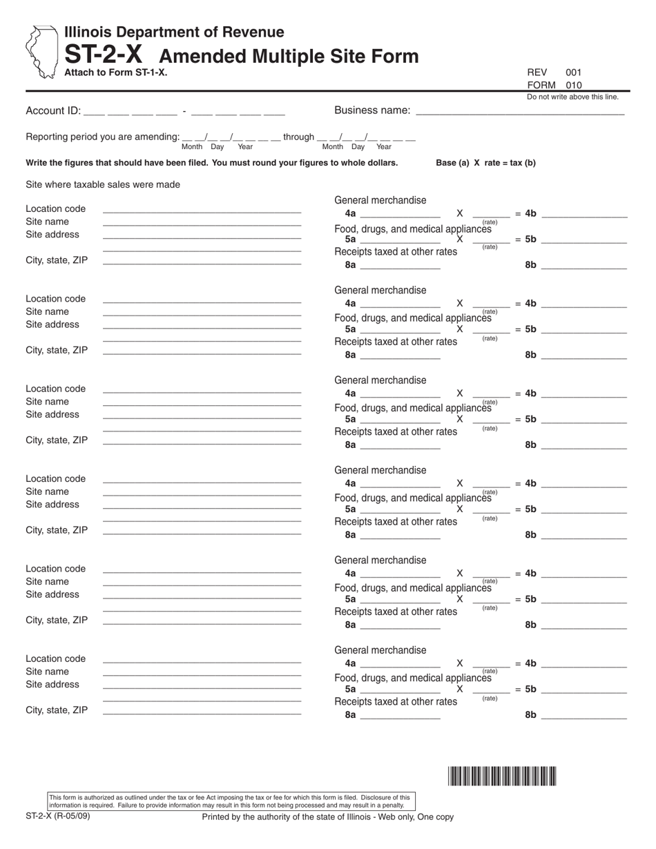 Form ST-2-X (010) - Fill Out, Sign Online and Download Printable PDF ...
