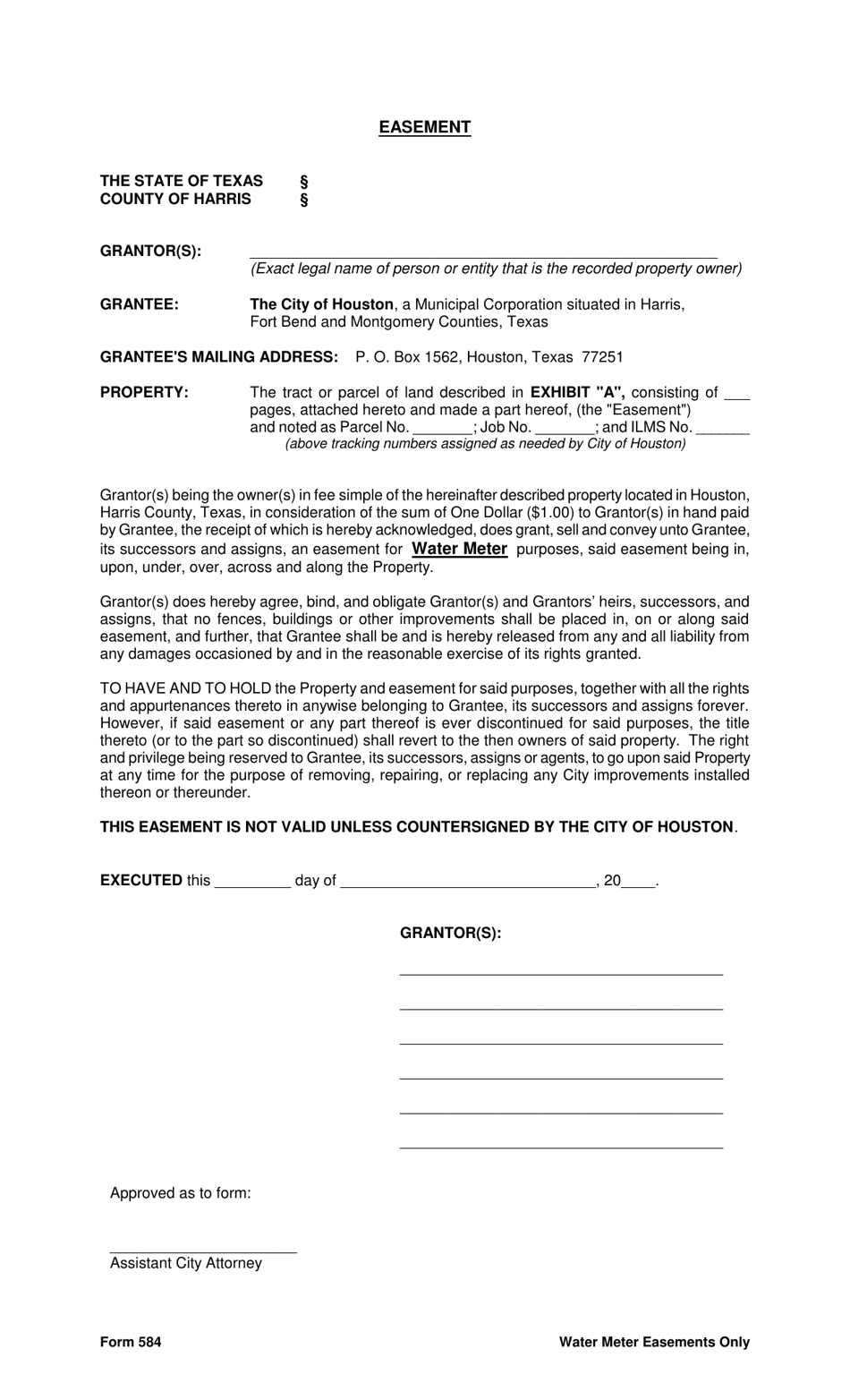 Form 584 - Fill Out, Sign Online and Download Printable PDF, City of ...