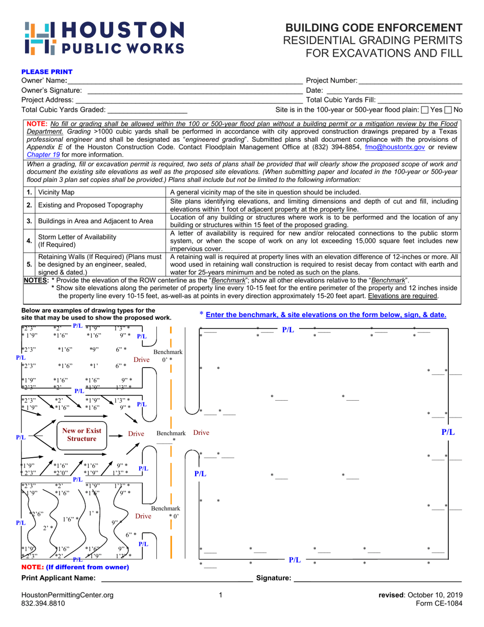 Form CE-1084 - Fill Out, Sign Online and Download Fillable PDF, City of ...