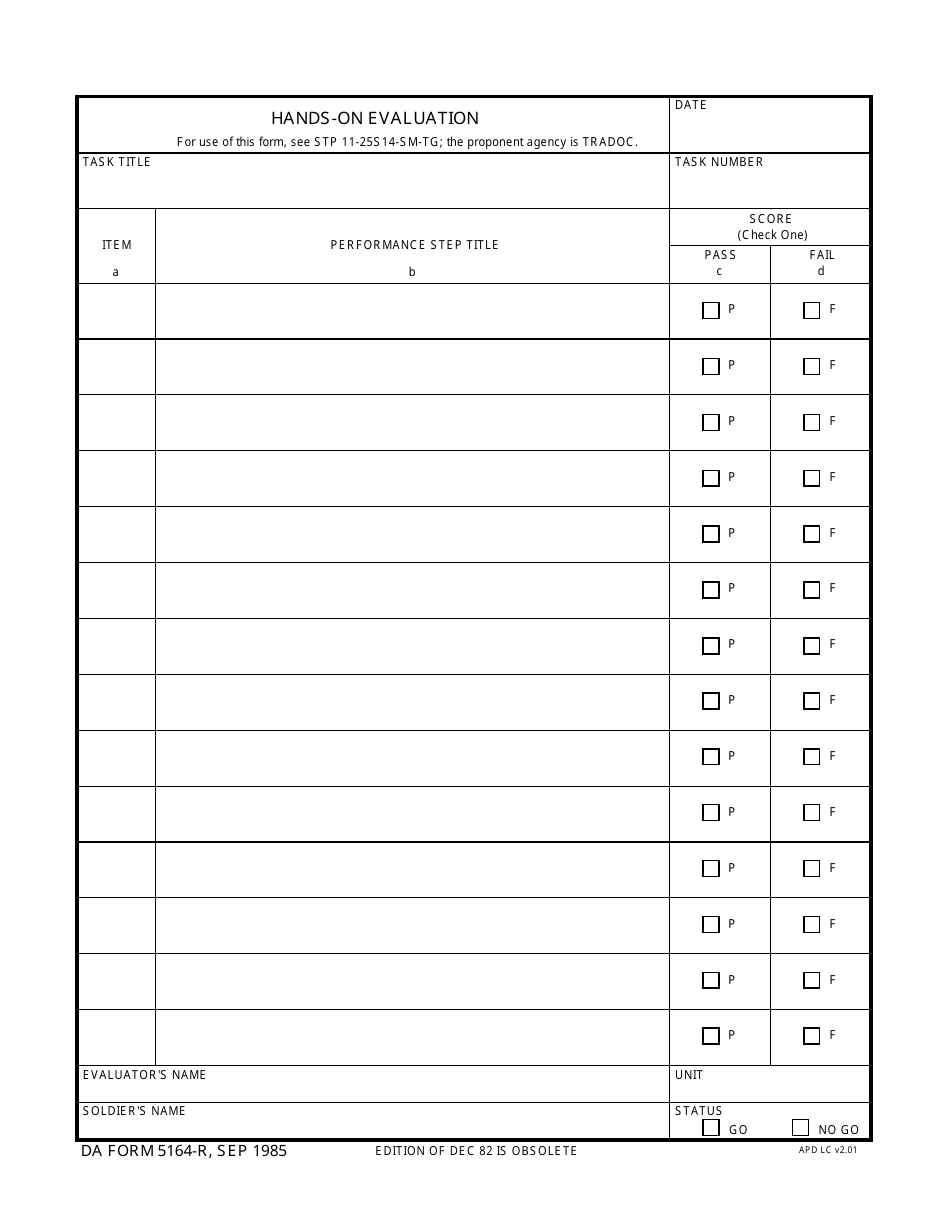 DA Form 5164-R - Fill Out, Sign Online and Download Fillable PDF ...