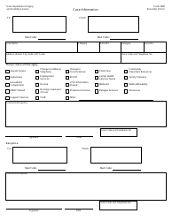 Form 2067 Download Fillable PDF or Fill Online Case Information Texas ...
