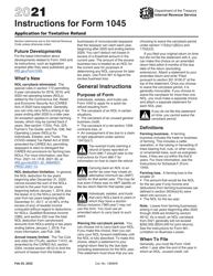 Download Instructions for IRS Form 1045 Application for Tentative ...