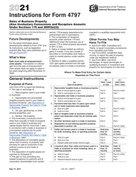 Download Instructions for IRS Form 4797 Sales of Business Property ...