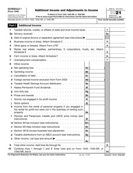 IRS Form 1040 Schedule 1 - 2021 - Fill Out, Sign Online and Download ...