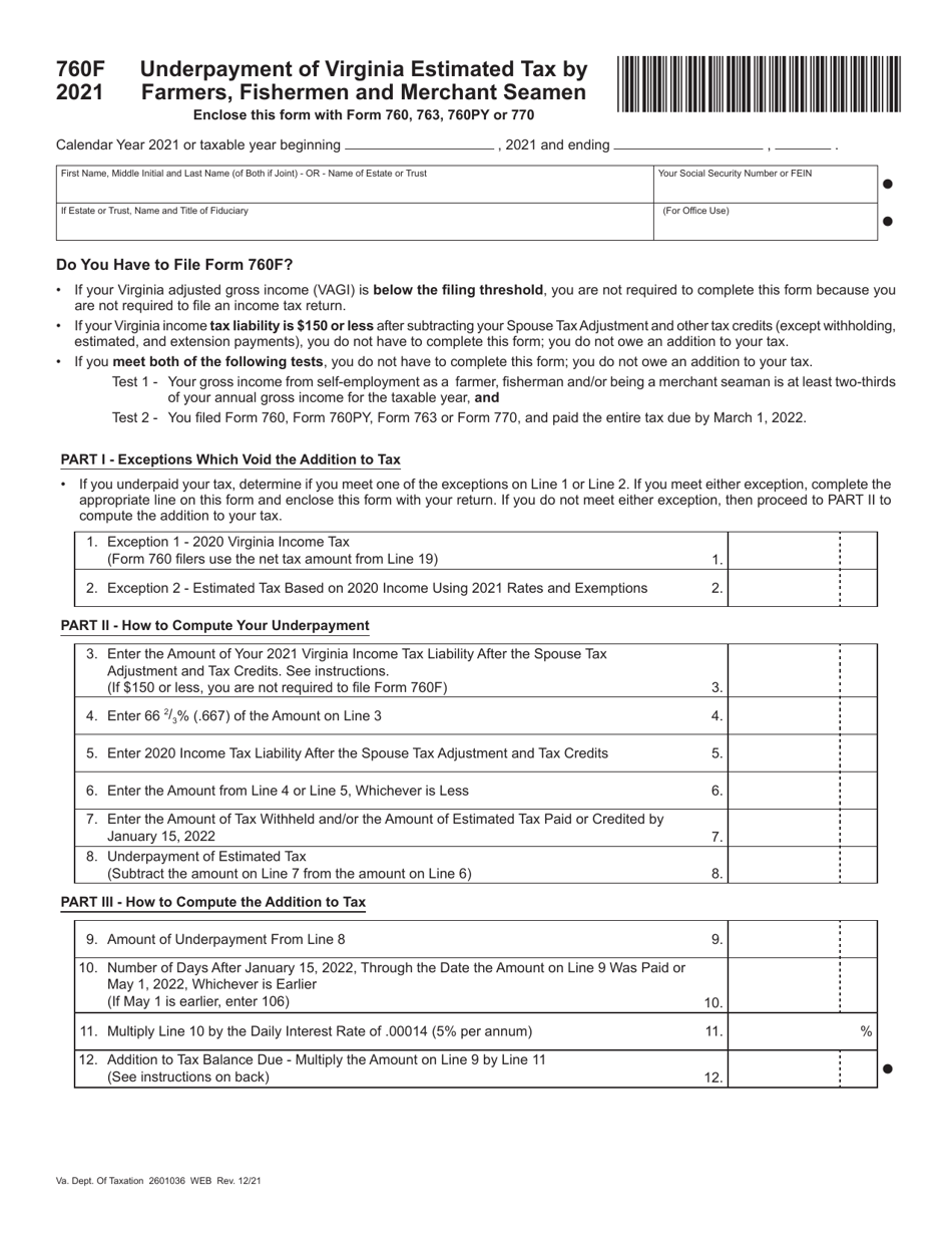 Form 760F - 2021 - Fill Out, Sign Online and Download Fillable PDF ...