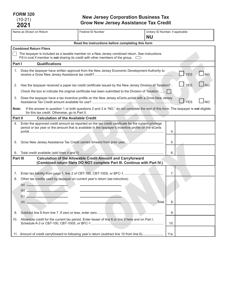 Form 320 - 2021 - Fill Out, Sign Online and Download Printable PDF, New ...