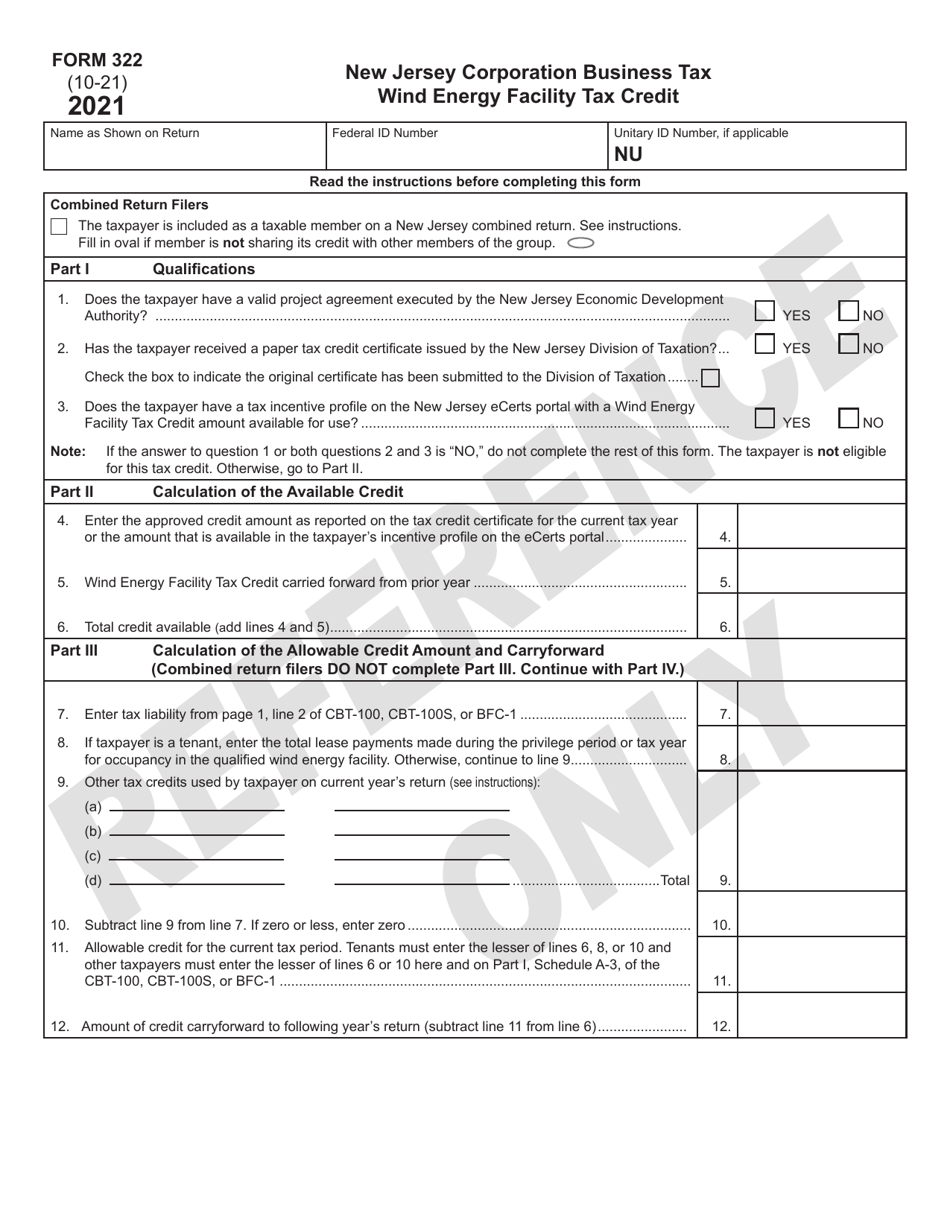 Form 322 - 2021 - Fill Out, Sign Online and Download Printable PDF, New ...