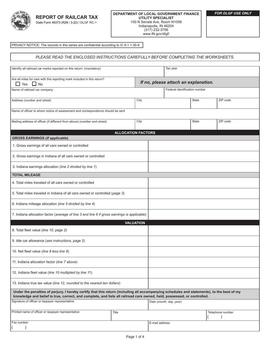 Form DLGF RC-1 (State Form 46373) - Fill Out, Sign Online and Download ...