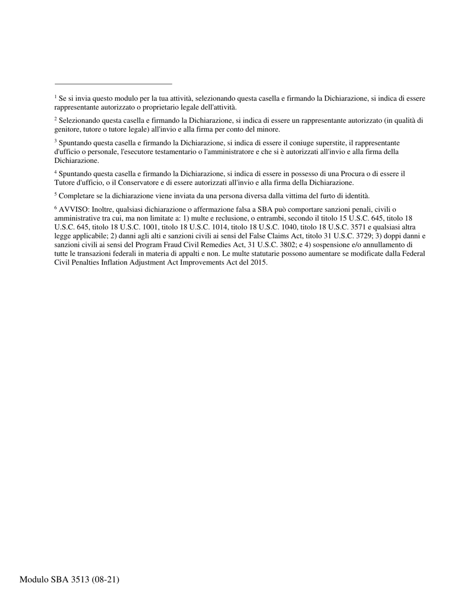 SBA Form 3513 - Fill Out, Sign Online and Download Printable PDF ... SBA Form 3513 - Fill Out, Sign Online and Download Printable PDF ...