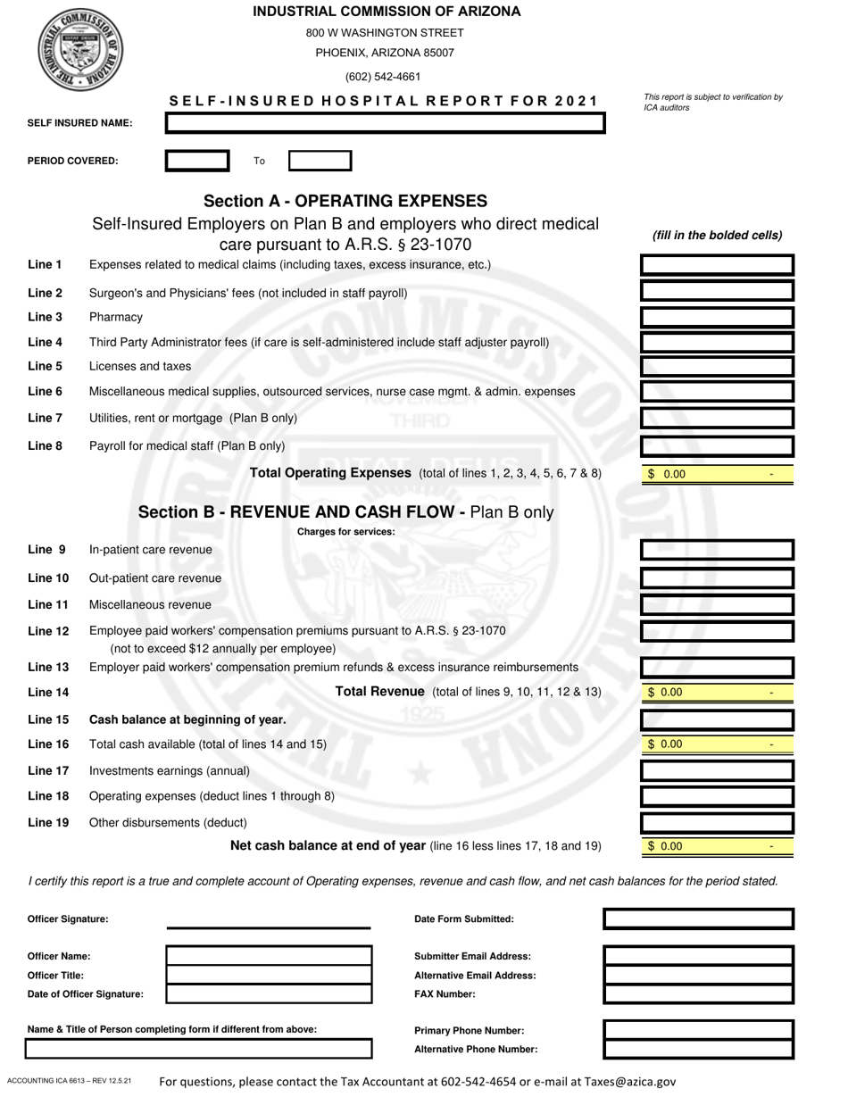 Form Accounting ICA6613 - 2021 - Fill Out, Sign Online and Download ...