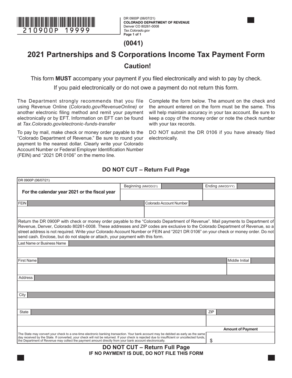 Form DR0900P - 2021 - Fill Out, Sign Online and Download Fillable PDF ...