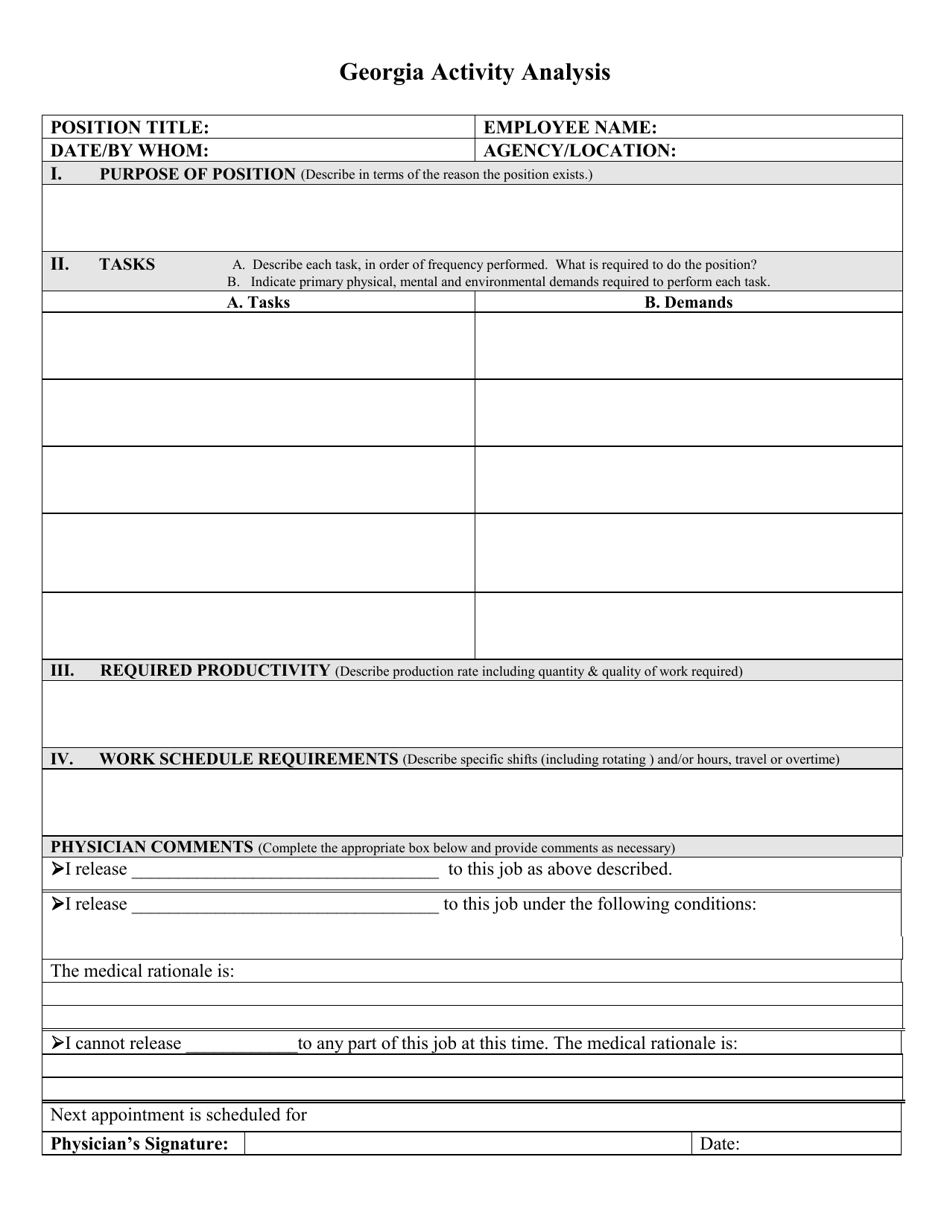 Georgia (United States) Georgia Activity Analysis - Fill Out, Sign ...