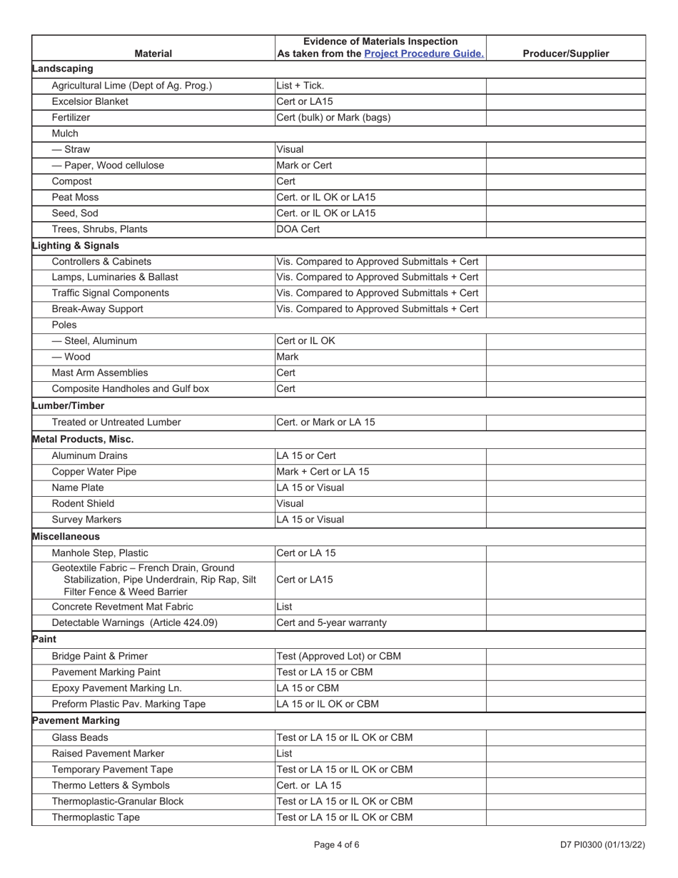 Form D7 PI0300 - Fill Out, Sign Online and Download Fillable PDF, Illinois | Templateroller