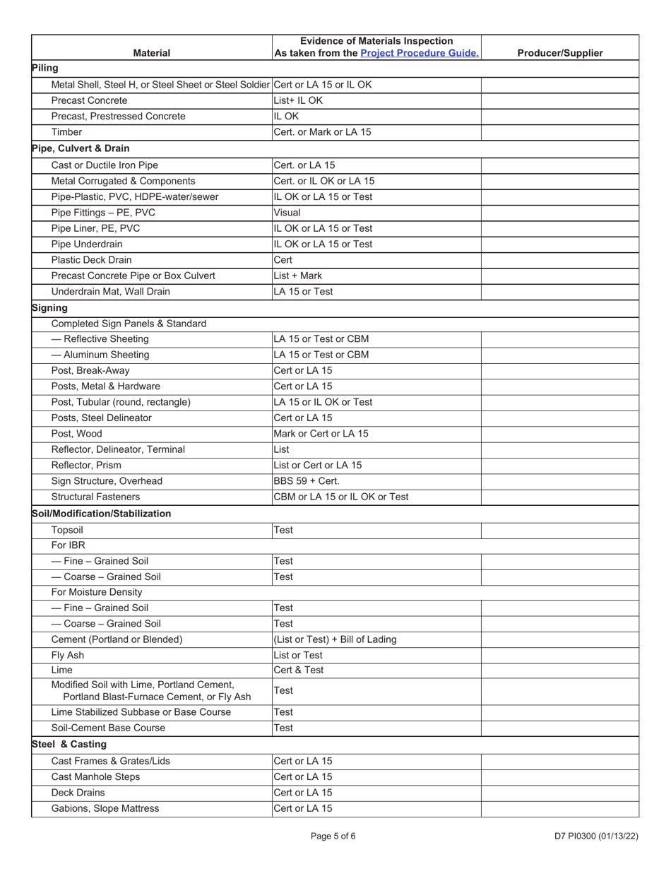 Form D7 PI0300 - Fill Out, Sign Online and Download Fillable PDF, Illinois | Templateroller