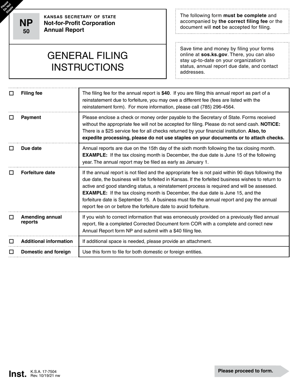Form NP50 Download Fillable PDF or Fill Online Not-For-Profit ...