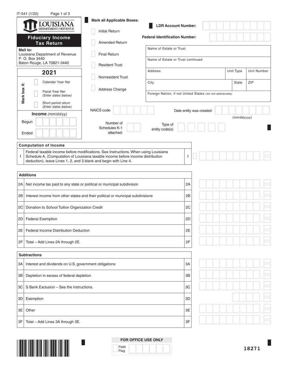 Form IT-541 - 2021 - Fill Out, Sign Online and Download Fillable PDF ...