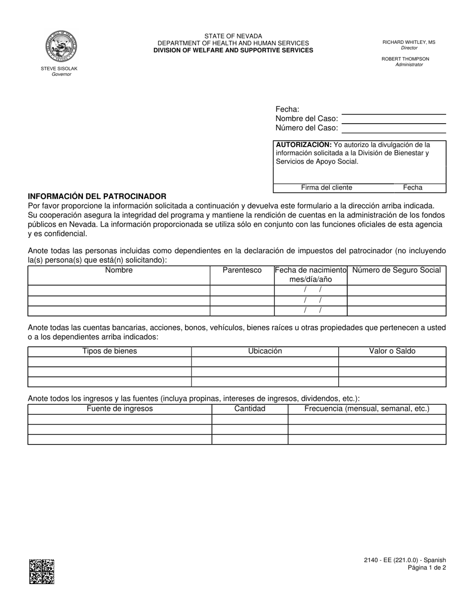 Formulario 2140-EE - Fill Out, Sign Online and Download Fillable PDF ...