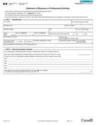 Form T2125 Download Fillable PDF or Fill Online Statement of Business ...