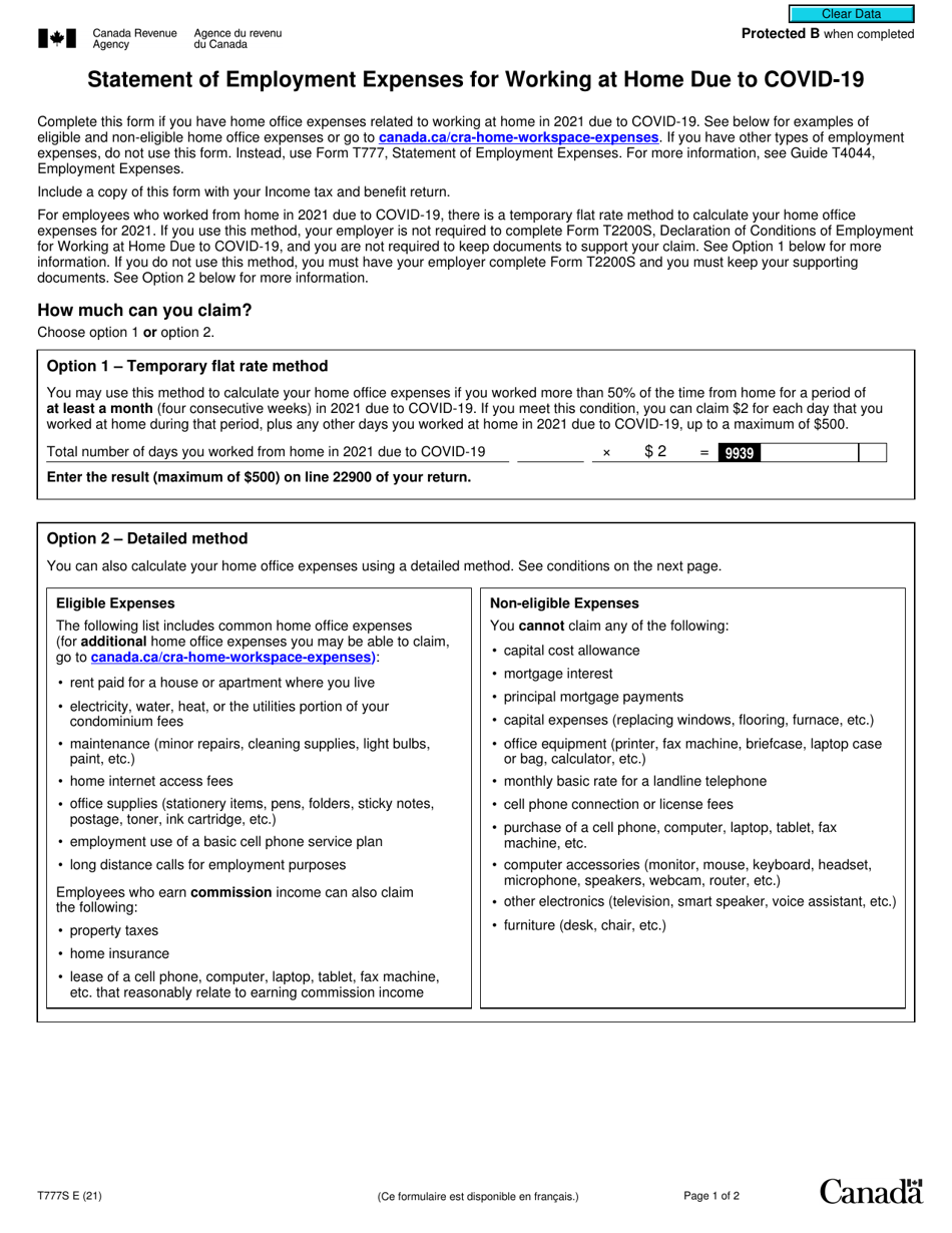 Form T777S - 2021 - Fill Out, Sign Online and Download Fillable PDF ...