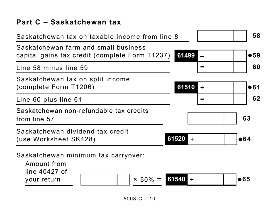 Form SK428 (5008-C) - 2021 - Fill Out, Sign Online and Download Printable PDF, Canada ...