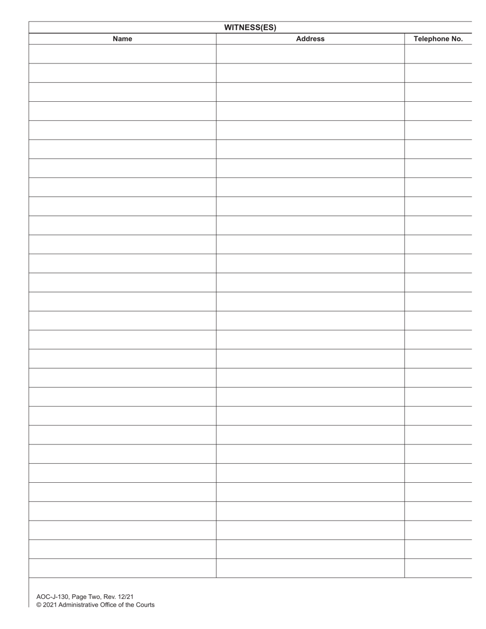 Form AOC-J-130 Download Fillable PDF or Fill Online Juvenile Petition ... Form AOC-J-130 Download Fillable PDF or Fill Online Juvenile Petition ...