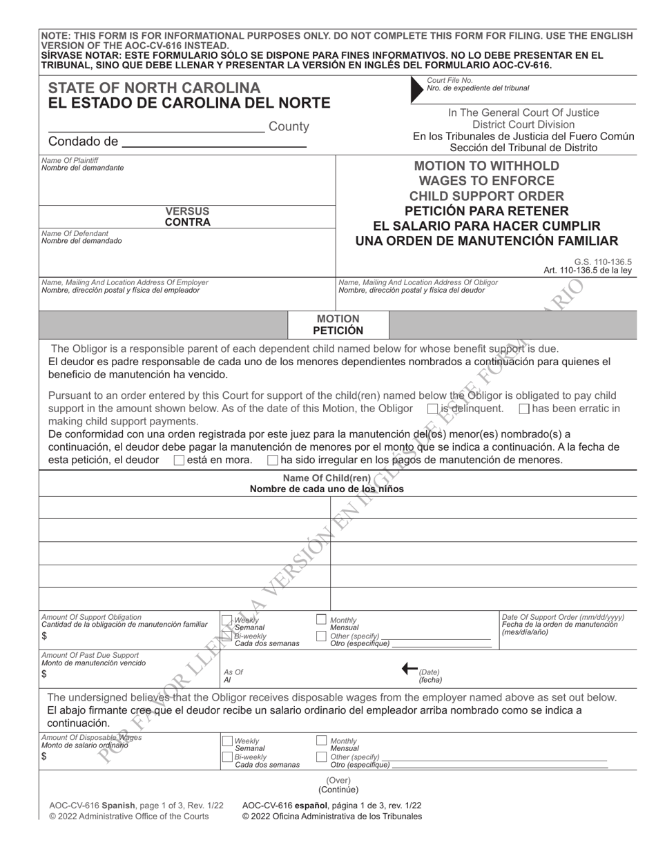 Form AOC-CV-616 - Fill Out, Sign Online and Download Printable PDF ...