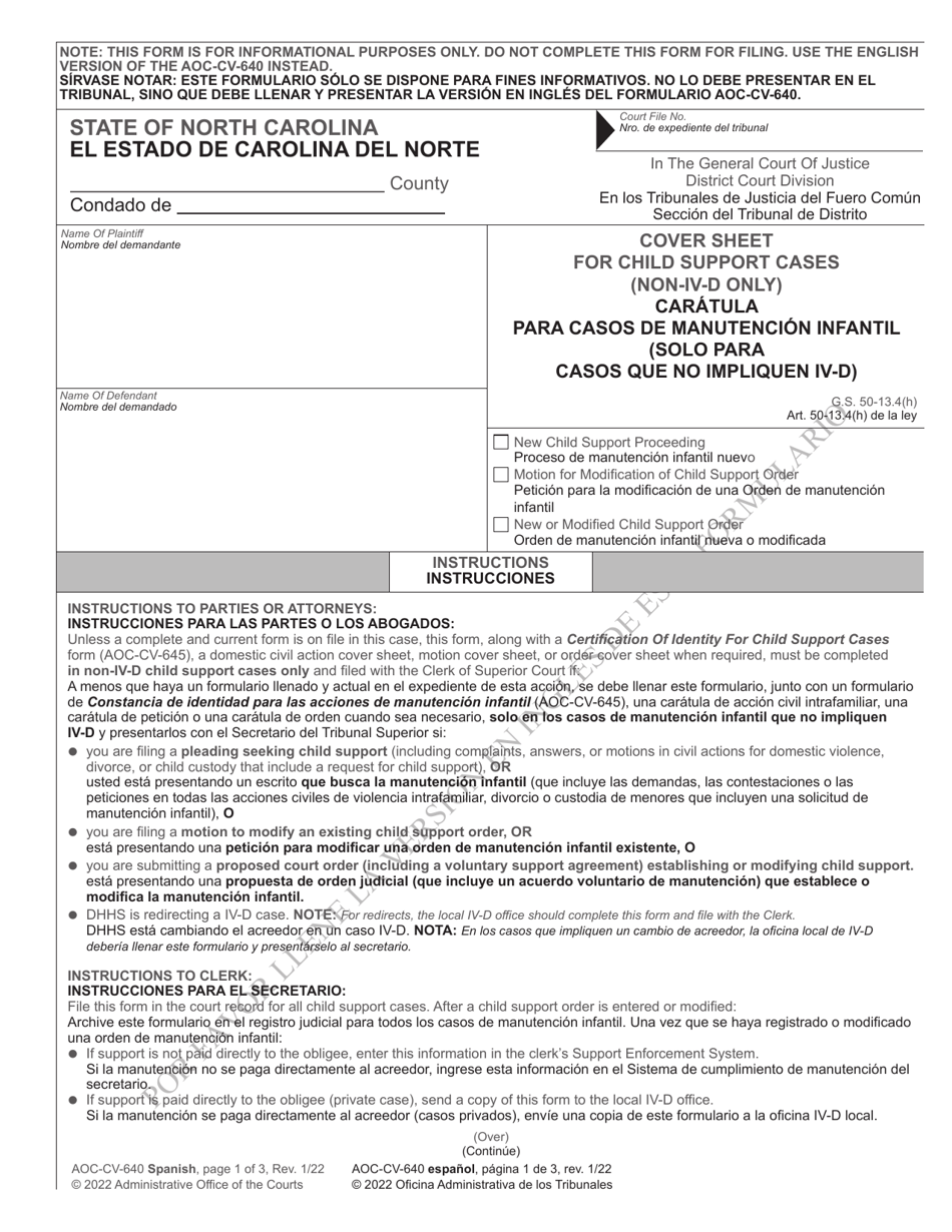 Form AOC-CV-640 - Fill Out, Sign Online and Download Printable PDF ...