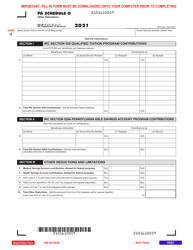 Form PA-40 Schedule O - 2021 - Fill Out, Sign Online and Download ...