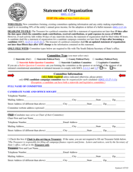 South Dakota Statement of Organization Download Fillable PDF ...