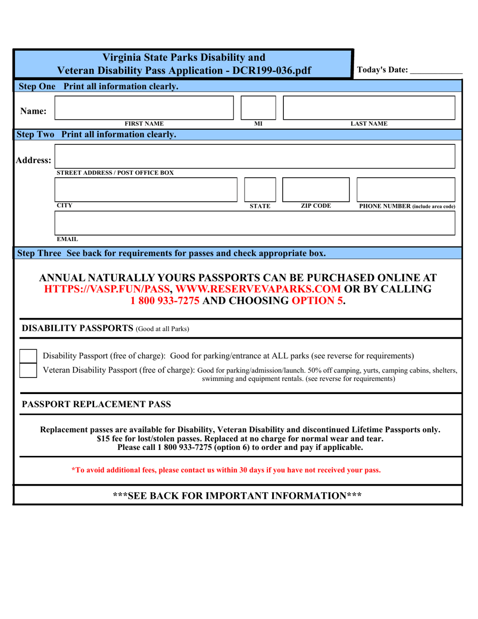 Form Dcr199 036 Fill Out Sign Online And Download Printable Pdf Virginia Templateroller