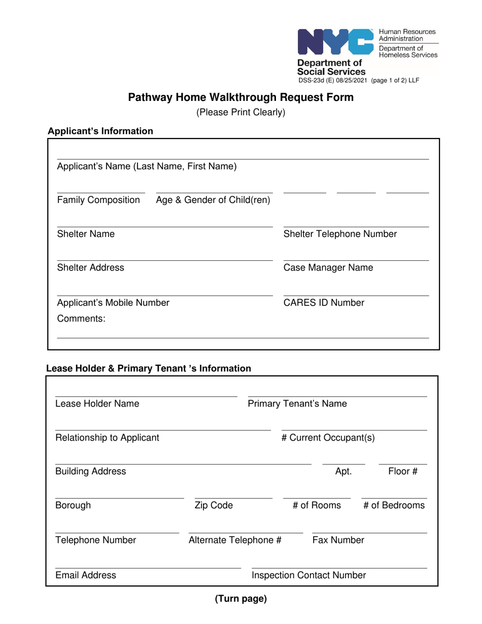 Form DSS-23D - Fill Out, Sign Online and Download Printable PDF, New ...