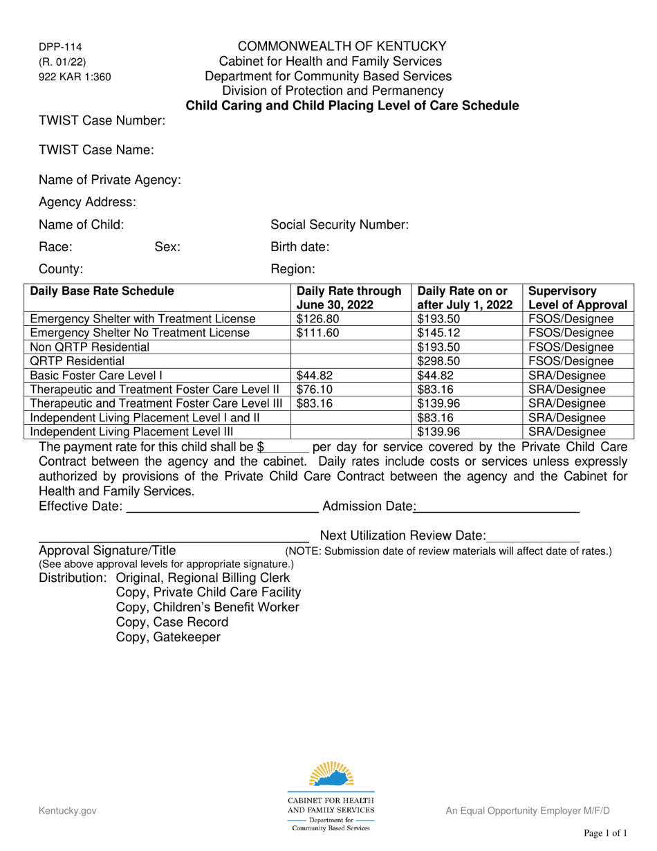 Form DPP-114 - Fill Out, Sign Online and Download Printable PDF ...