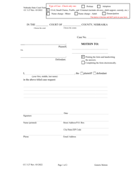 Form CC3:27 - Fill Out, Sign Online and Download Fillable PDF, Nebraska ...