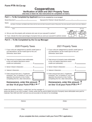 Form PTR-1A CO-OP - 2021 - Fill Out, Sign Online and Download Fillable ...