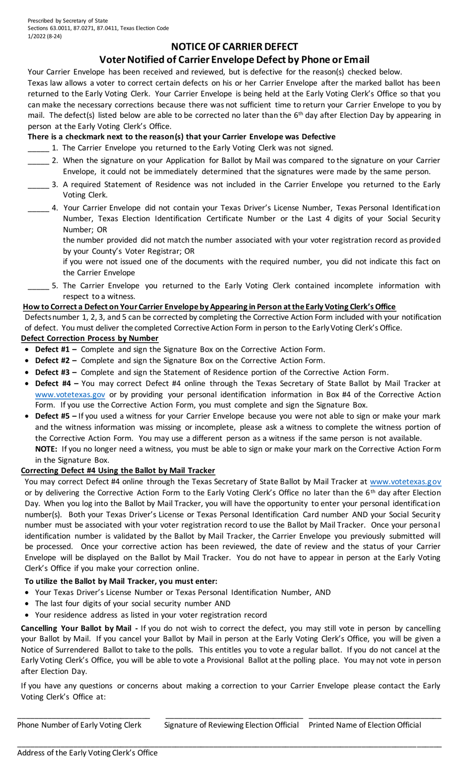 Form 8-24 - Fill Out, Sign Online and Download Fillable PDF, Texas ...