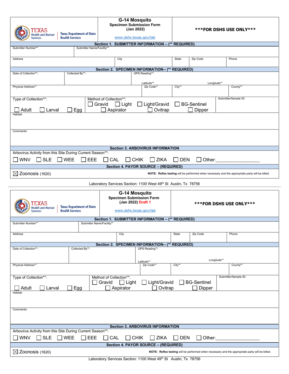 Form G-14 - Fill Out, Sign Online and Download Printable PDF, Texas ...