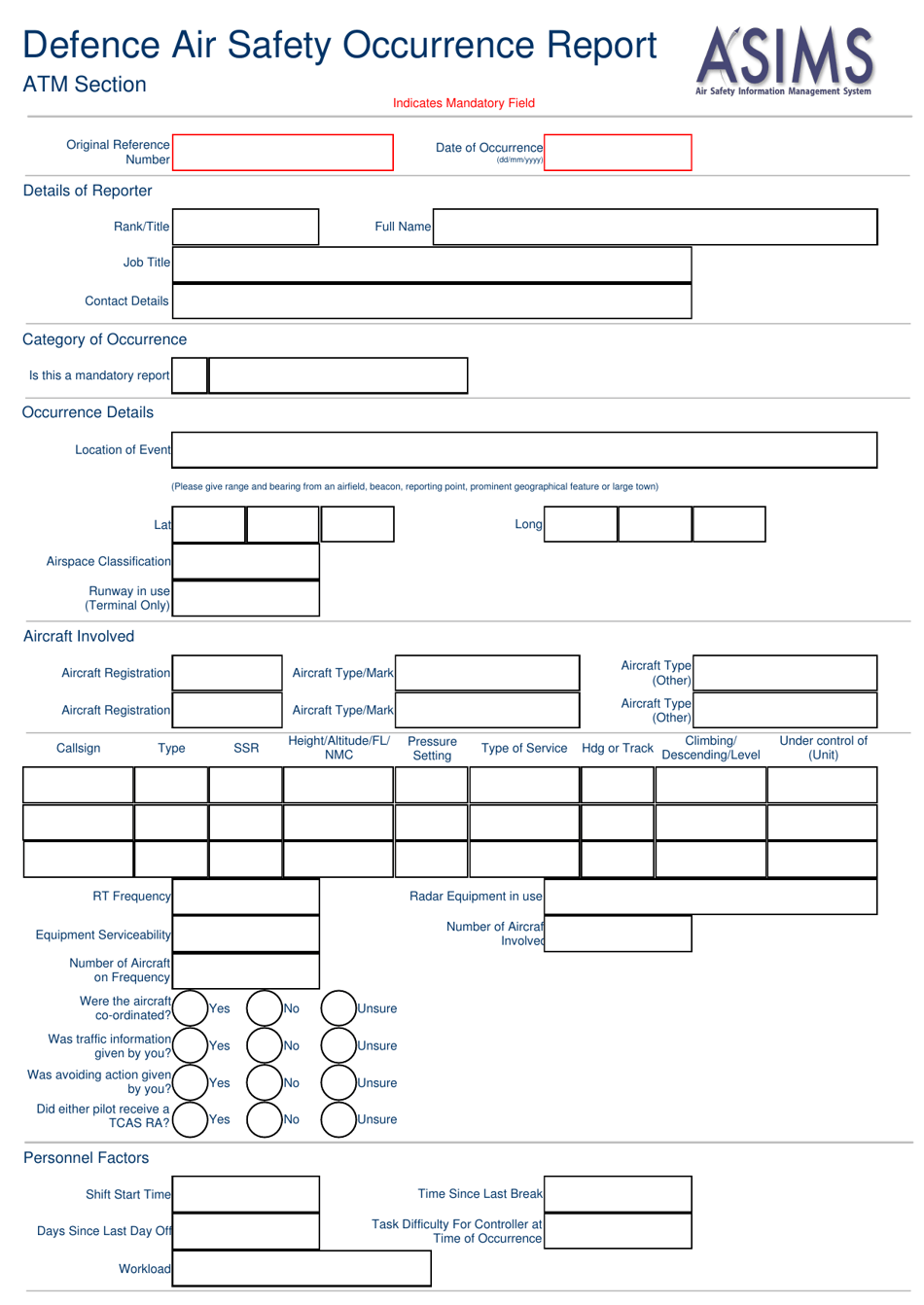 United Kingdom Defence Air Safety Occurrence Report - Air Traffic ...