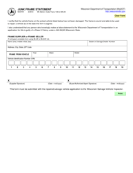 Form MV2731 - Fill Out, Sign Online and Download Fillable PDF, Wisconsin | Templateroller