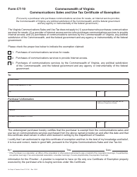 Form CT-10 Download Fillable PDF or Fill Online Communications Sales ...